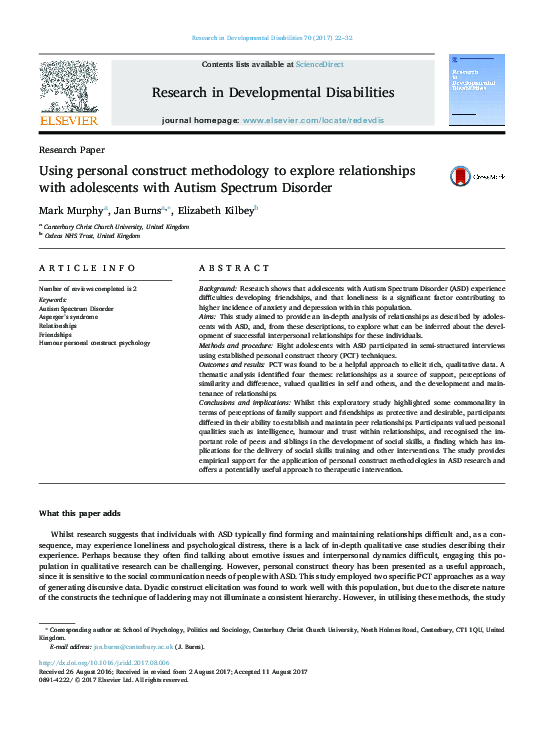 (PDF) Using personal construct methodology to explore relationships ...