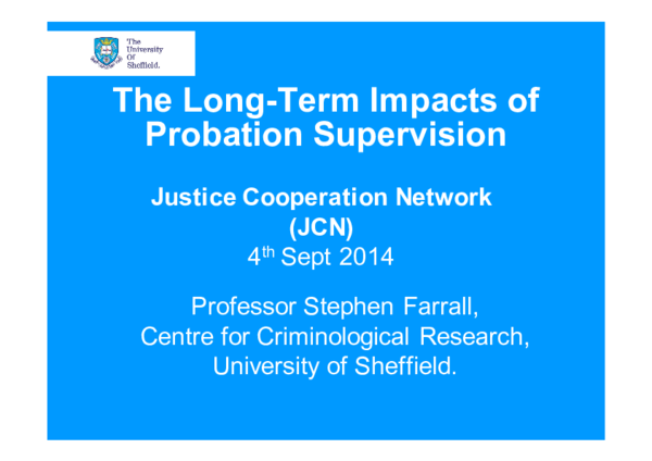 (PDF) The long-term impacts of probation supervision