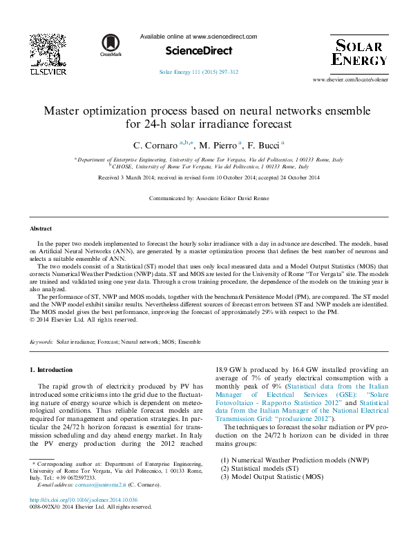 (PDF) Master optimization process based on neural networks ensemble for 24-h solar irradiance ...
