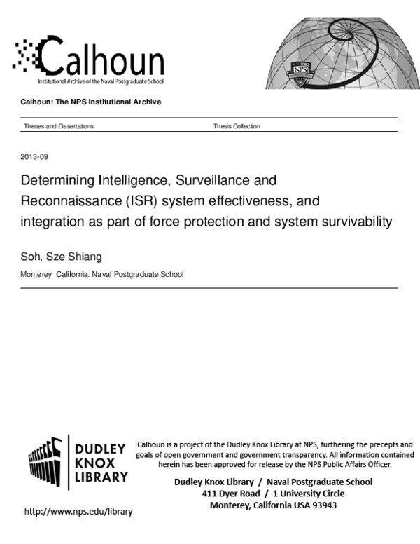 (PDF) Determining Intelligence, Surveillance and Reconnaissance (ISR ...