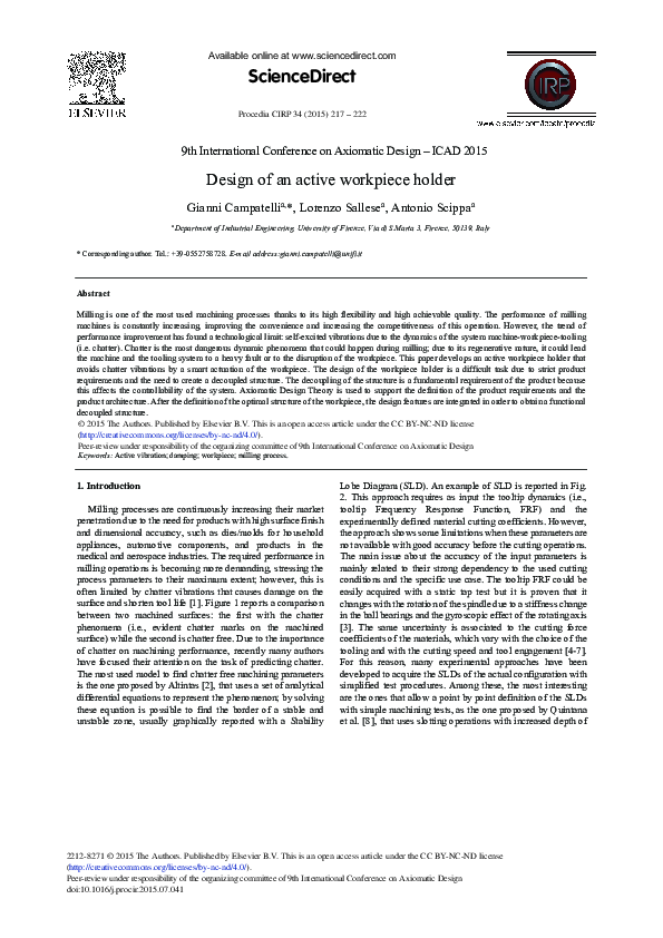 (PDF) ScienceDirect 9 th International Conference on Axiomatic Design ...