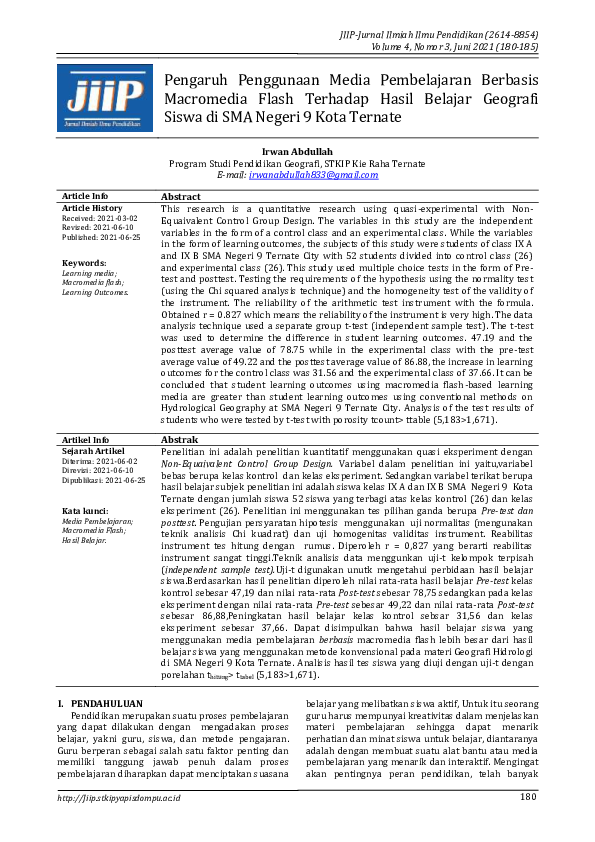 (PDF) PENGARUH PENGGUNAAN MEDIA PEMBELAJARAN BERBASIS TIK TERHADAP MINAT BELAJAR DAN DAMPAKNYA ...