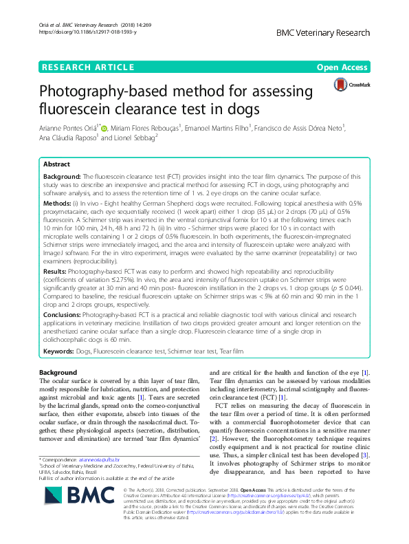 (PDF) Photography-based method for assessing fluorescein clearance test ...