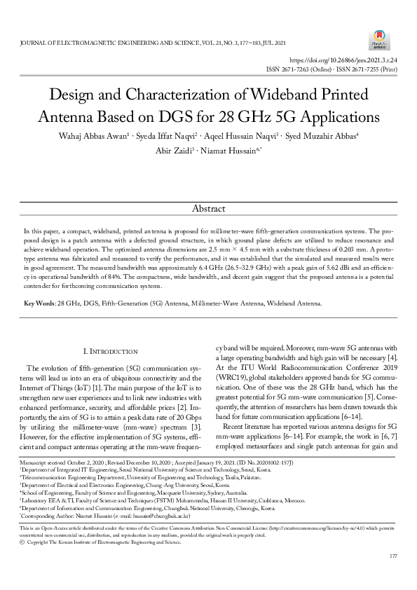 (PDF) Design and Characterization of Wideband Printed Antenna Based on ...