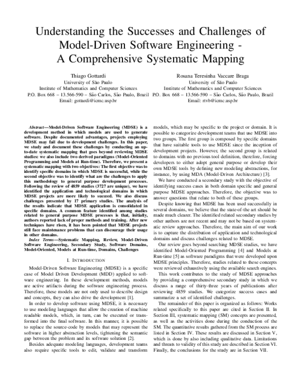 (PDF) Understanding the Successes and Challenges of Model-Driven ...