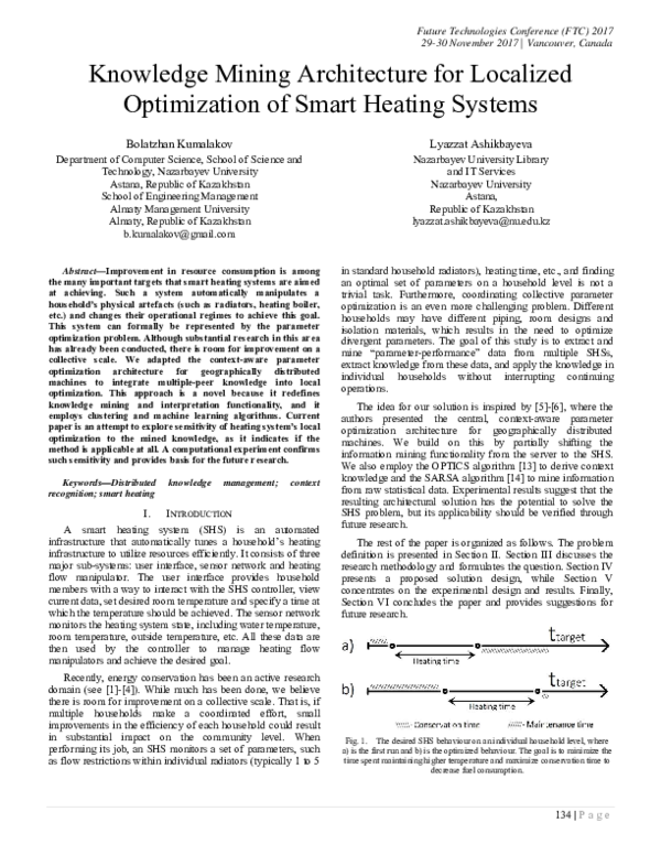 (PDF) Knowledge Mining Architecture for Localized Optimization of Smart ...