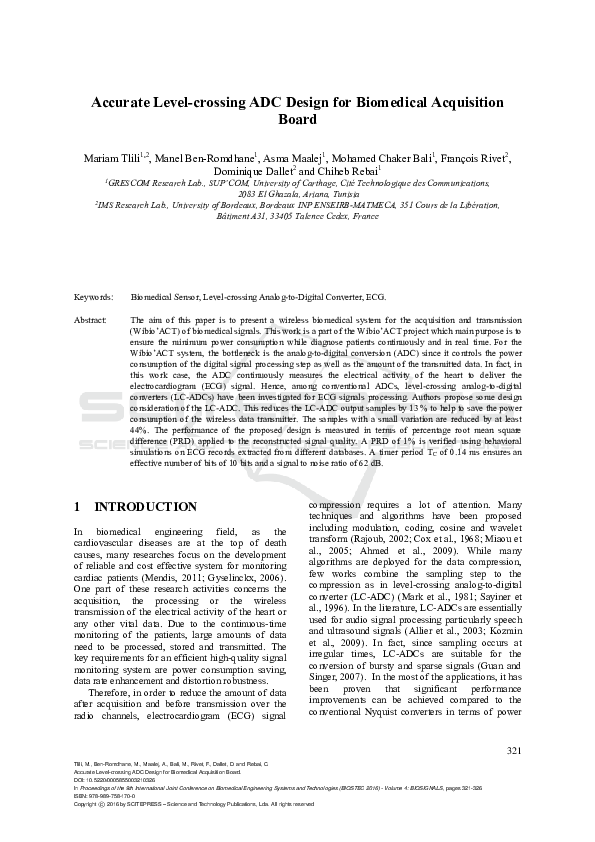 (PDF) Accurate Level-crossing ADC Design for Biomedical Acquisition Board