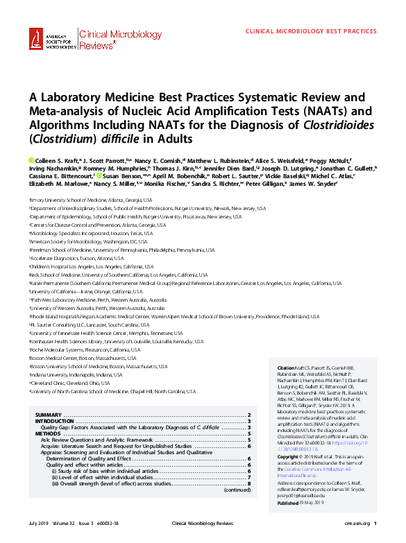 (PDF) A Laboratory Medicine Best Practices Systematic Review and Meta ...