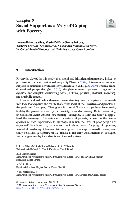 (PDF) Social Support as a Way of Coping with Poverty