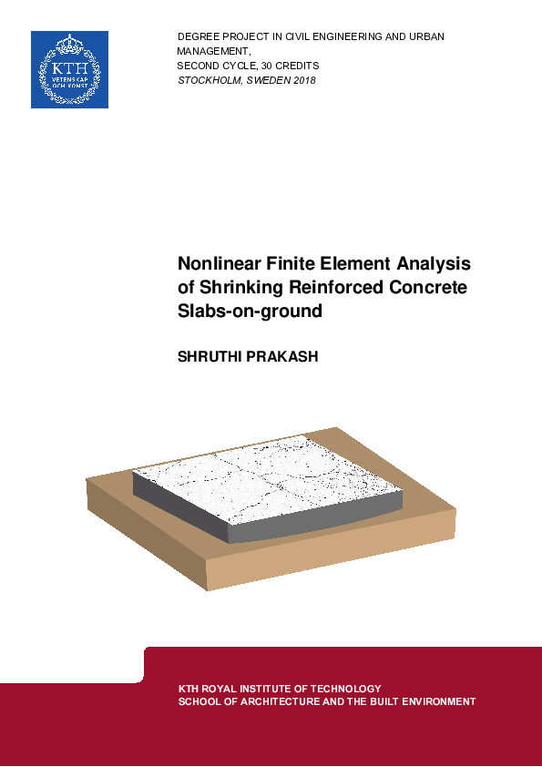 Pdf Nonlinear Finite Element Analysis Of Shrinking Reinforced Concrete Slabs On Ground