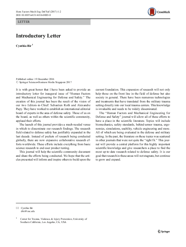 (PDF) Introductory Letter