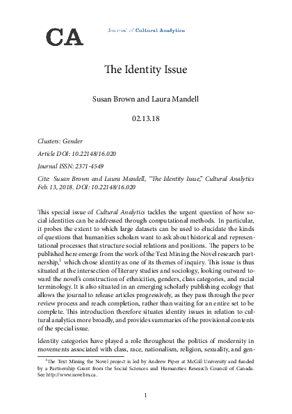 (PDF) The Identity Issue