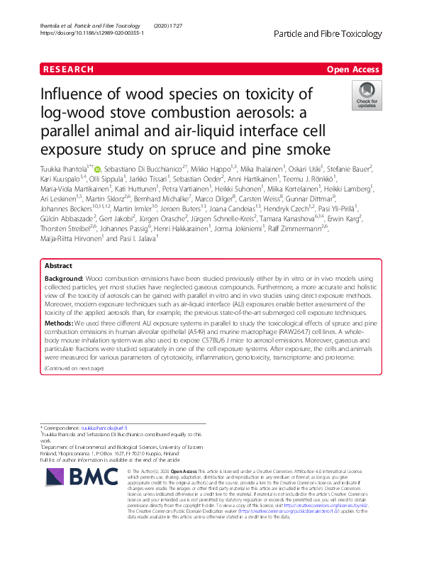 (PDF) Influence of wood species on toxicity of log-wood stove ...