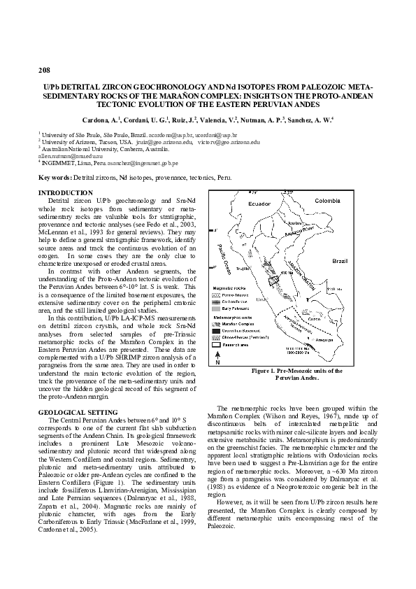 (PDF) U/Pb Detrital zircon geochronology and Nd isotopes from Paleozoic ...