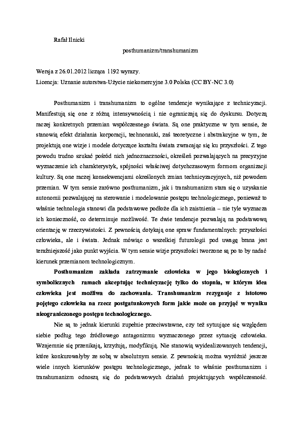 (PDF) posthumanizm/transhumanizm
