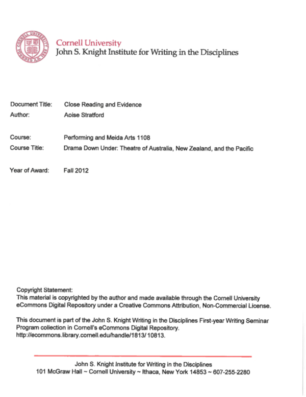 (PDF) Close Reading and Evidence