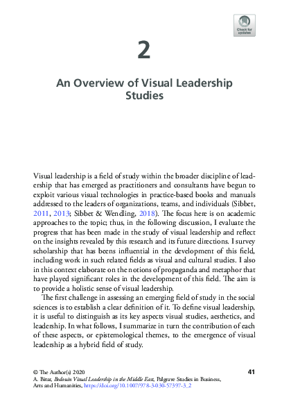 (PDF) An Overview of Visual Leadership Studies