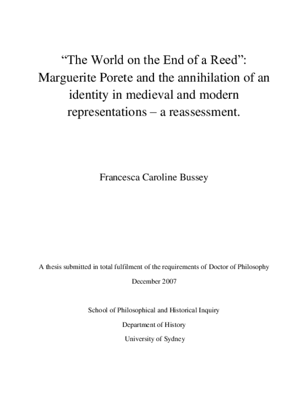 (PDF) “The World on the End of a Reed” | Francesca Bussey - Academia.edu