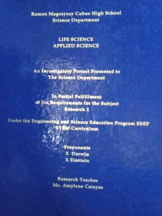 (PDF) Science Investigatory Projects (SIP's) of Ramon Magsaysay (Cubao ...