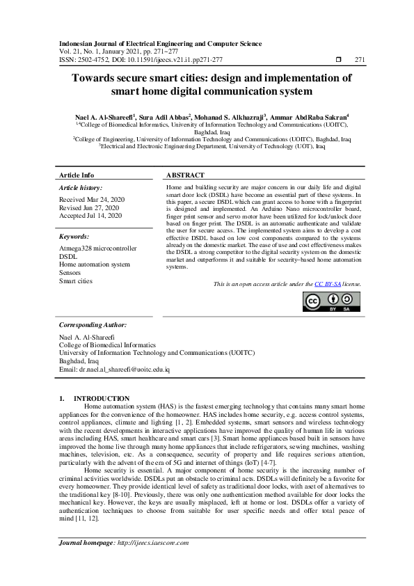(PDF) Towards secure smart cities: design and implementation of smart ...