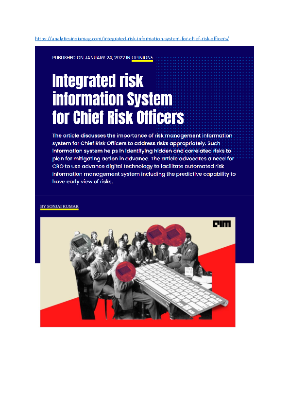 (PDF) Integrated Risk Information system for CRO