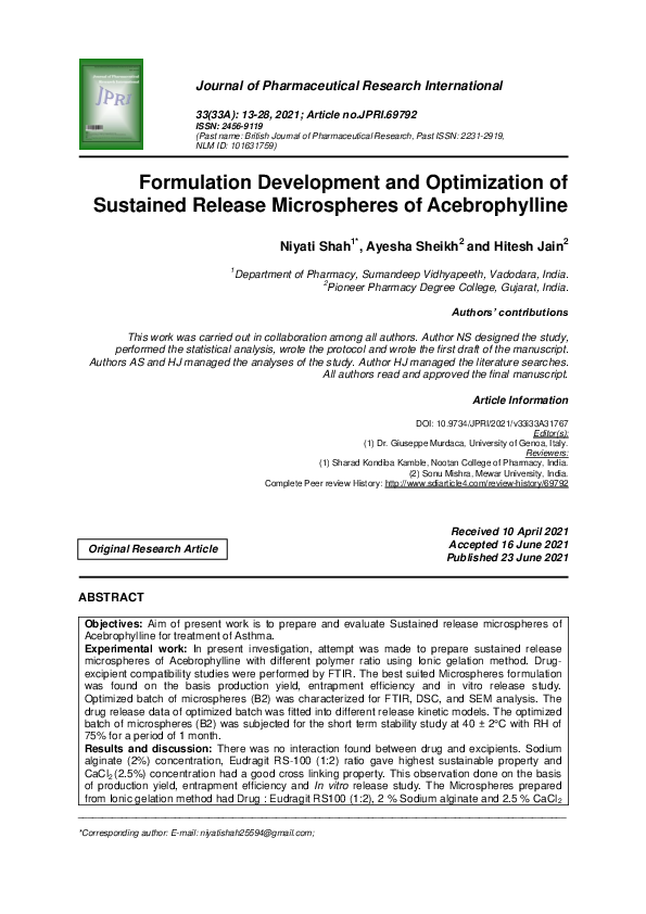 (PDF) Formulation Development and Optimization of Self Emulsifying Drug ...