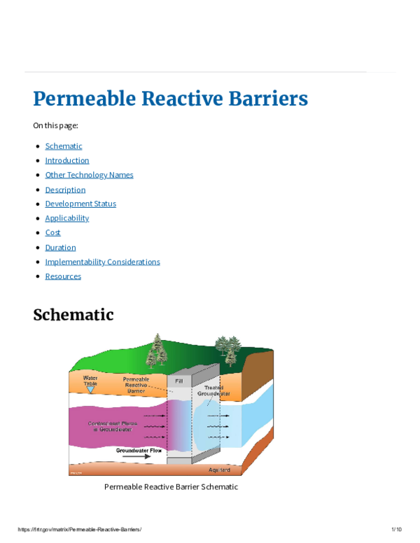 (PDF) Permeable Reactive Barriers