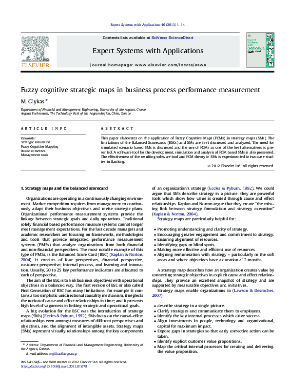 (PDF) Fuzzy Cognitive Strategic Maps in Business Process Performance Measurement