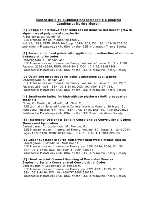 Pdf Design Of Interleavers For Turbo Codes Iterative Interleaver Growth Algorithms Of