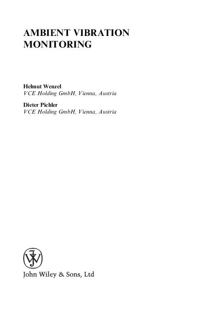 (PDF) Ambient vibration monitoring