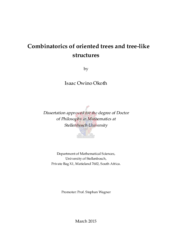 (PDF) Combinatorics of oriented trees and tree-like structures