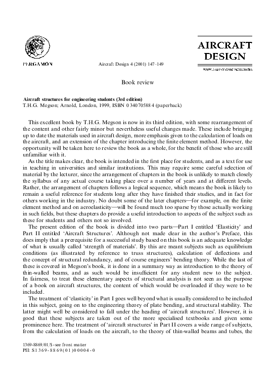 (PDF) AIRCRAFT STRUCTURES for ENGINEERING STUDENTS (THIRD EDITION ...