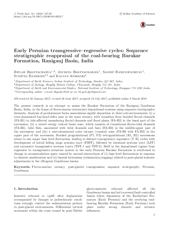 (PDF) Early Permian transgressive–regressive cycles: Sequence ...