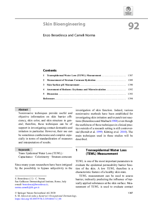 (PDF) Skin Bioengineering | Enzo Berardesca - Academia.edu