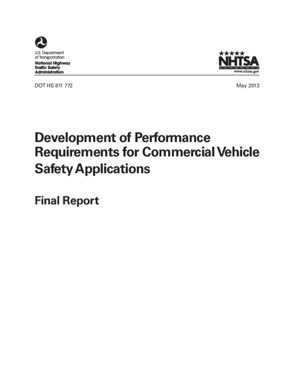 (PDF) Development of Performance Requirements for Commercial Vehicle ...