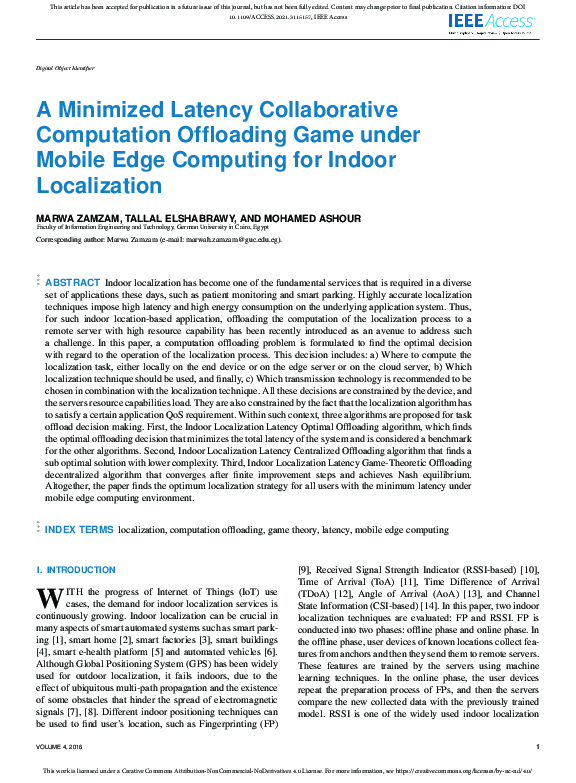 (PDF) A Minimized Latency Collaborative Computation Offloading Game Under Mobile Edge Computing ...