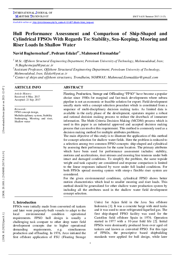 (PDF) Hull Performance Assessment and Comparison of Ship-Shaped and ...