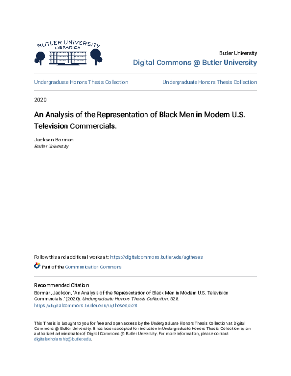 (PDF) An Analysis of the Representation of Black Men in Modern U.S ...