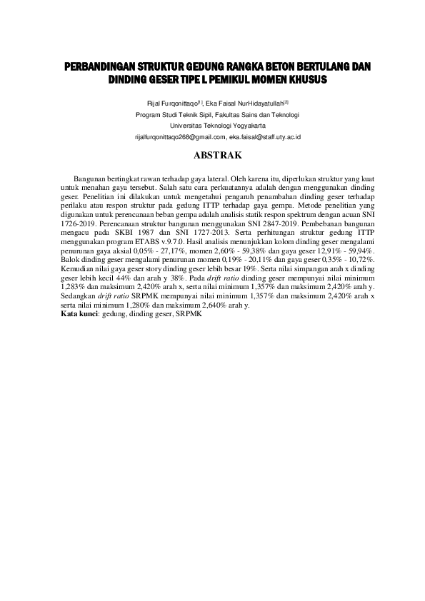 (PDF) Comparison of Concrete Reinforced Building Structures and Slid ...