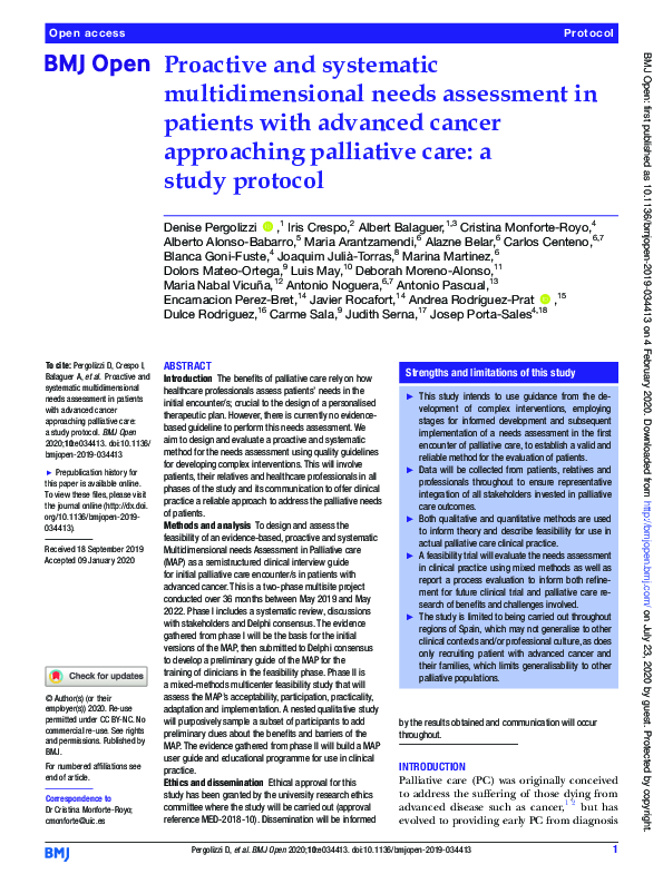 (PDF) Proactive and systematic multidimensional needs assessment in ...