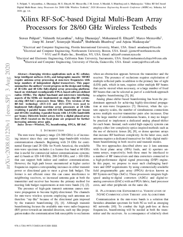 Pdf Xilinx Rf Soc Based Digital Multi Beam Array Processors For 2860