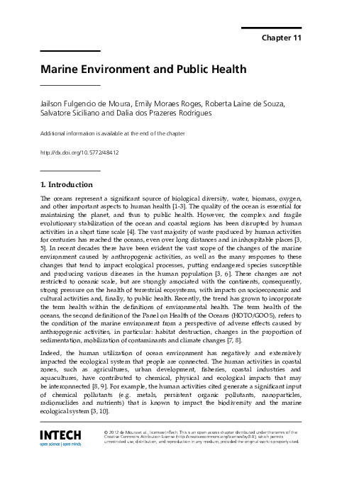 (PDF) Marine Environment and Public Health