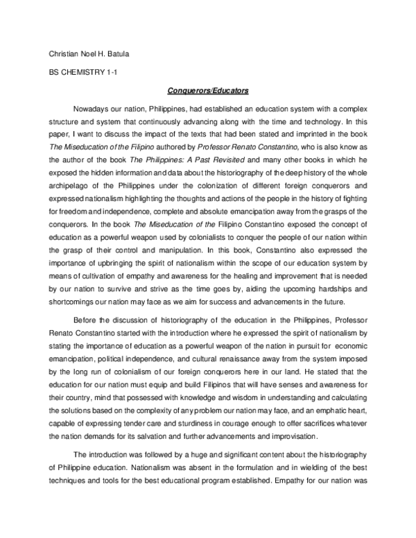 (PDF) The_Miseducation_of_the_Filipino_Christian_Noel_H._Batula_BS ...