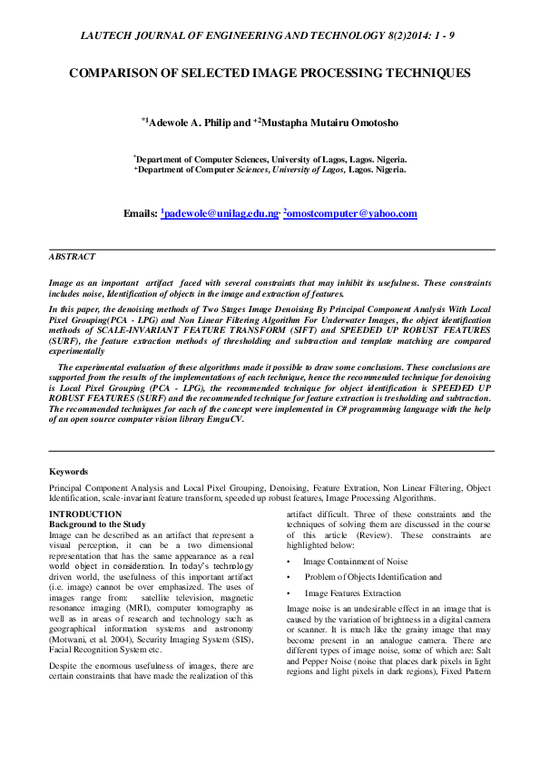 (PDF) Local Pixel Grouping Inverse PCA Transform Local Pixel Grouping Second Stage PCA Transform ...