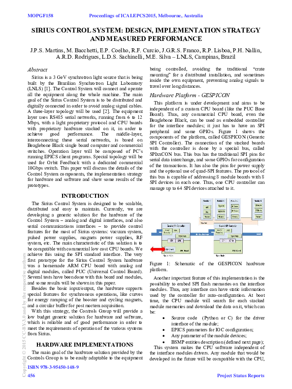 (PDF) Sirius Control System: Design, Implementation Strategy and ...