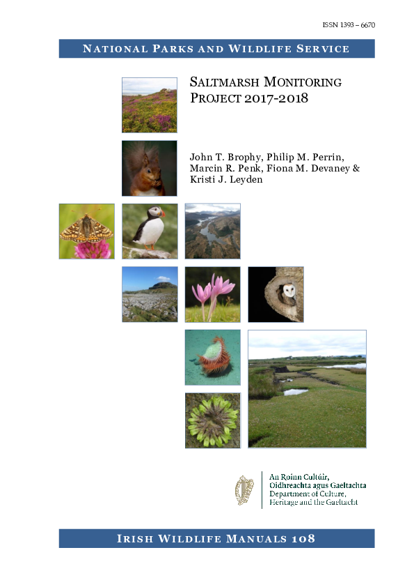 (PDF) Saltmarsh Monitoring Project 2017- 2018