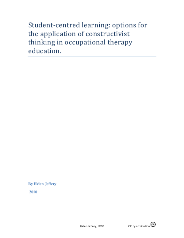 (PDF) Student-centred learning: options for the application of ...