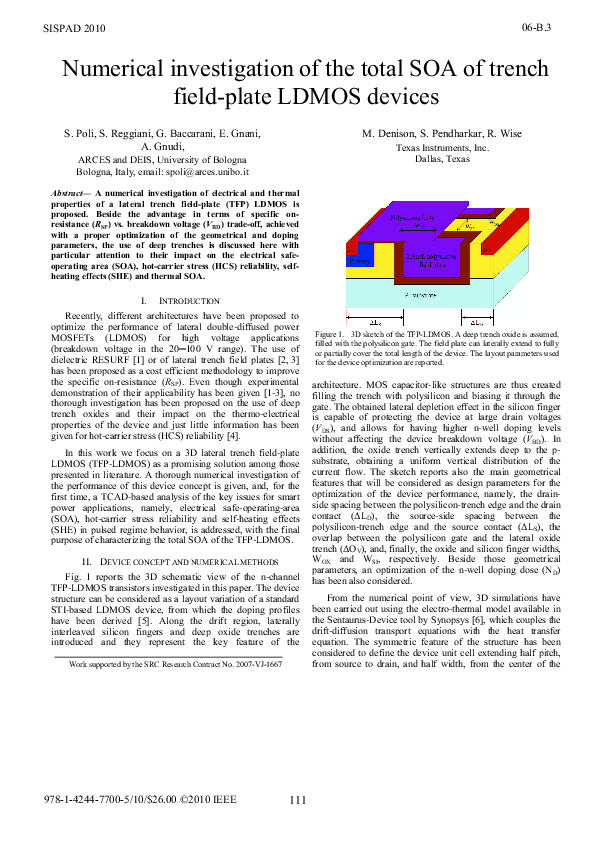 (PDF) Numerical investigation of the total SOA of trench field-plate ...