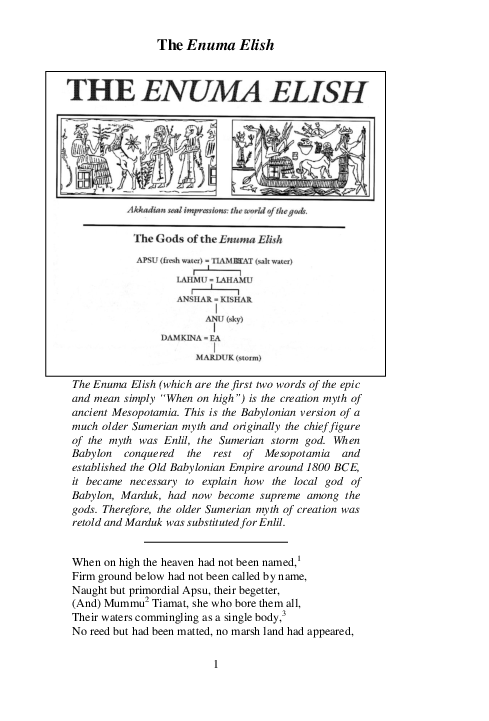(PDF) The Enuma Elish
