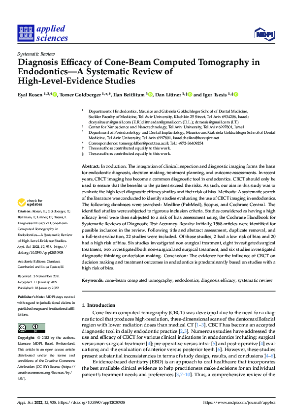 Pdf Diagnosis Efficacy Of Cone Beam Computed Tomography In